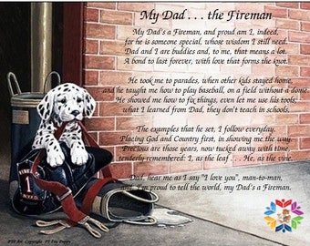 Firefighter poem | Etsy