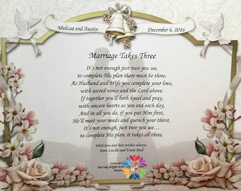 Marriage takes three | Etsy