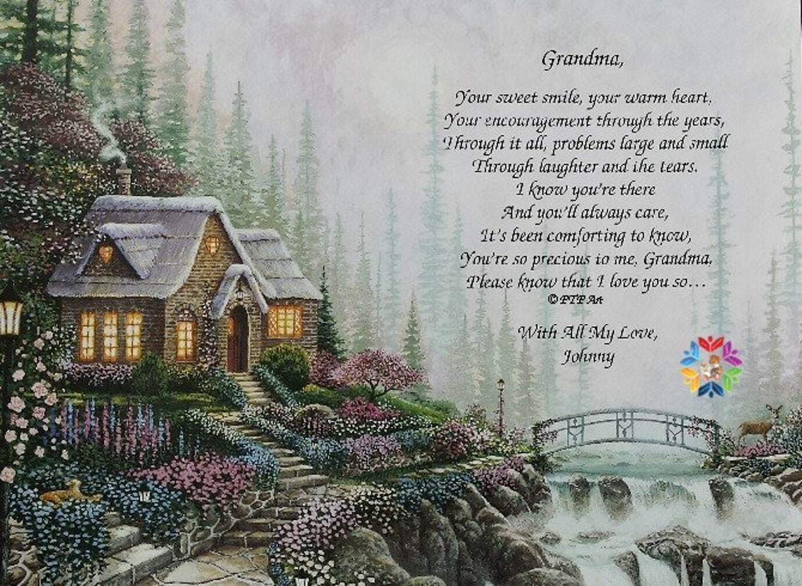 Poemas Para La Abuela Poema De La Abuela Abuela Poemas Para Etsy México