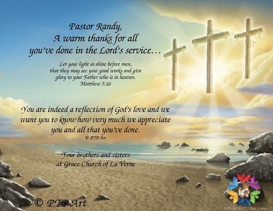 Personalized Pastor Appreciation Poem With Mat, Pastor Poems, Pastor ...