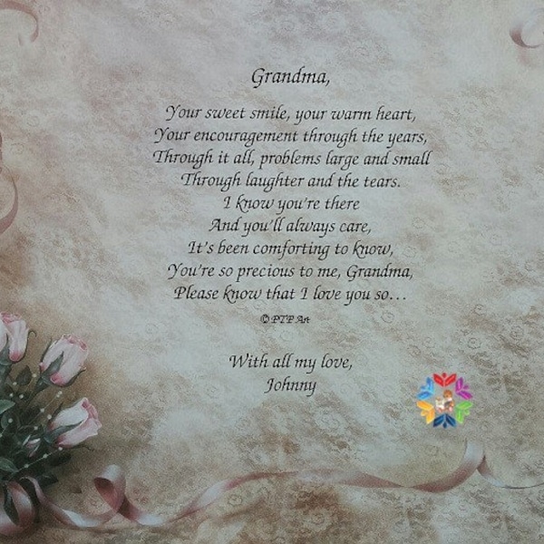 Grandma Poem - Etsy