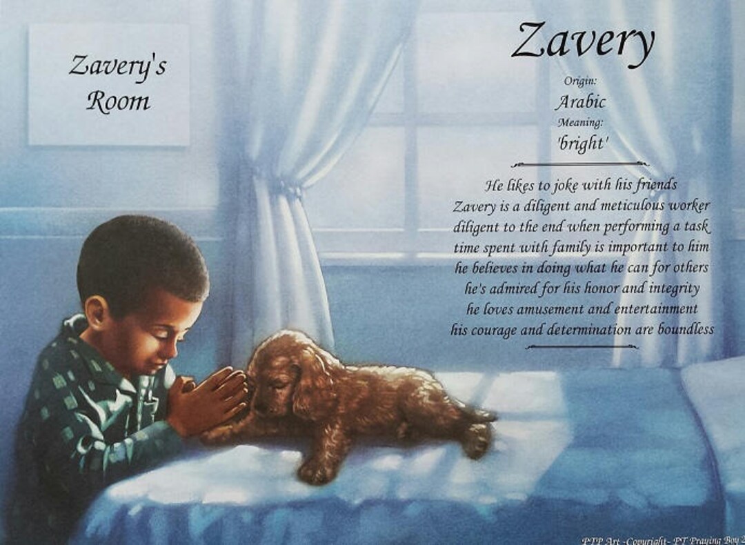 1 Person First Name Meaning, Bedtime Prayers, Personalized Artwork ...
