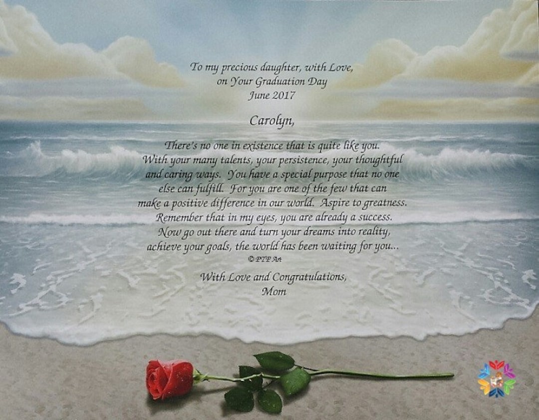 Personalized Graduation Poem, Graduation Gifts, Personalized Poems ...