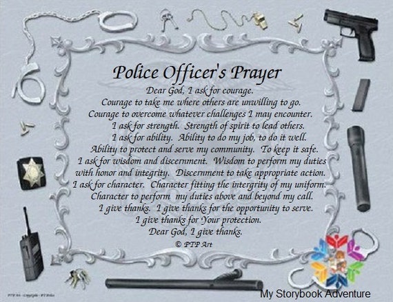 Police Officers Prayer Prayers With Mat Police Officer | Etsy