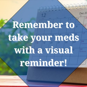 Medication Calendar Reminder for Meds Checklist Planner for Medicine ...