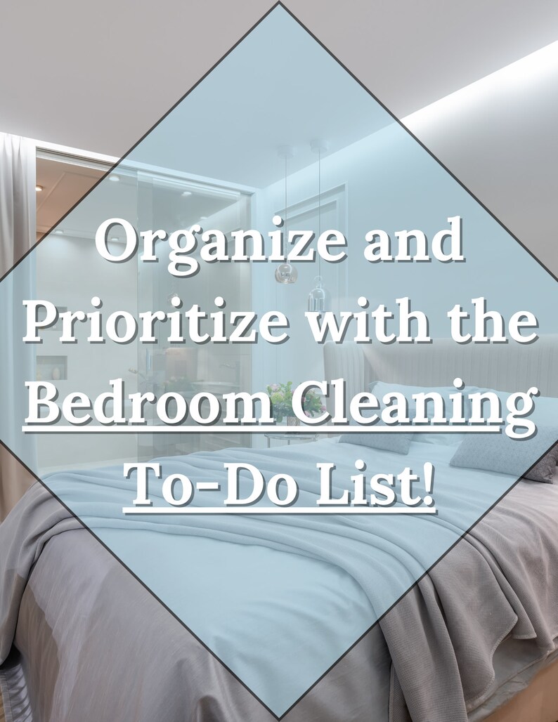 Bedroom Chore Chart Cleaning Bedroom To-do List ADHD Cleaning Planner ...