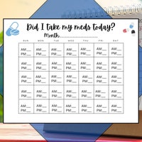 Daily Medication Log Printable, Medication Tracker Printable ...