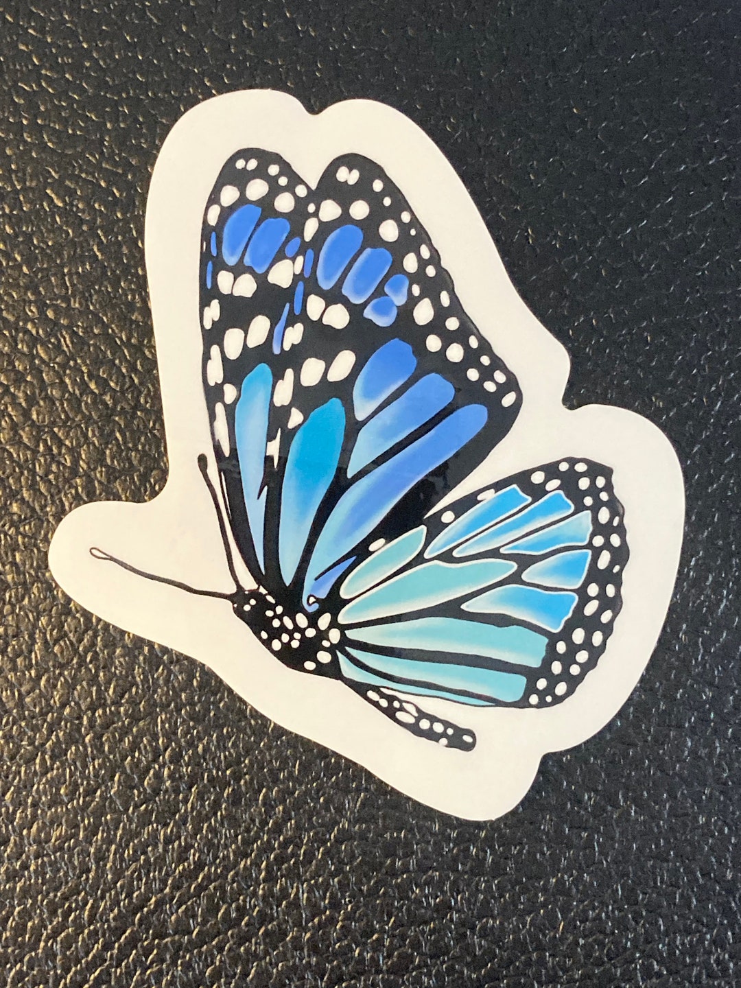Blue Butterfly Sticker - Etsy