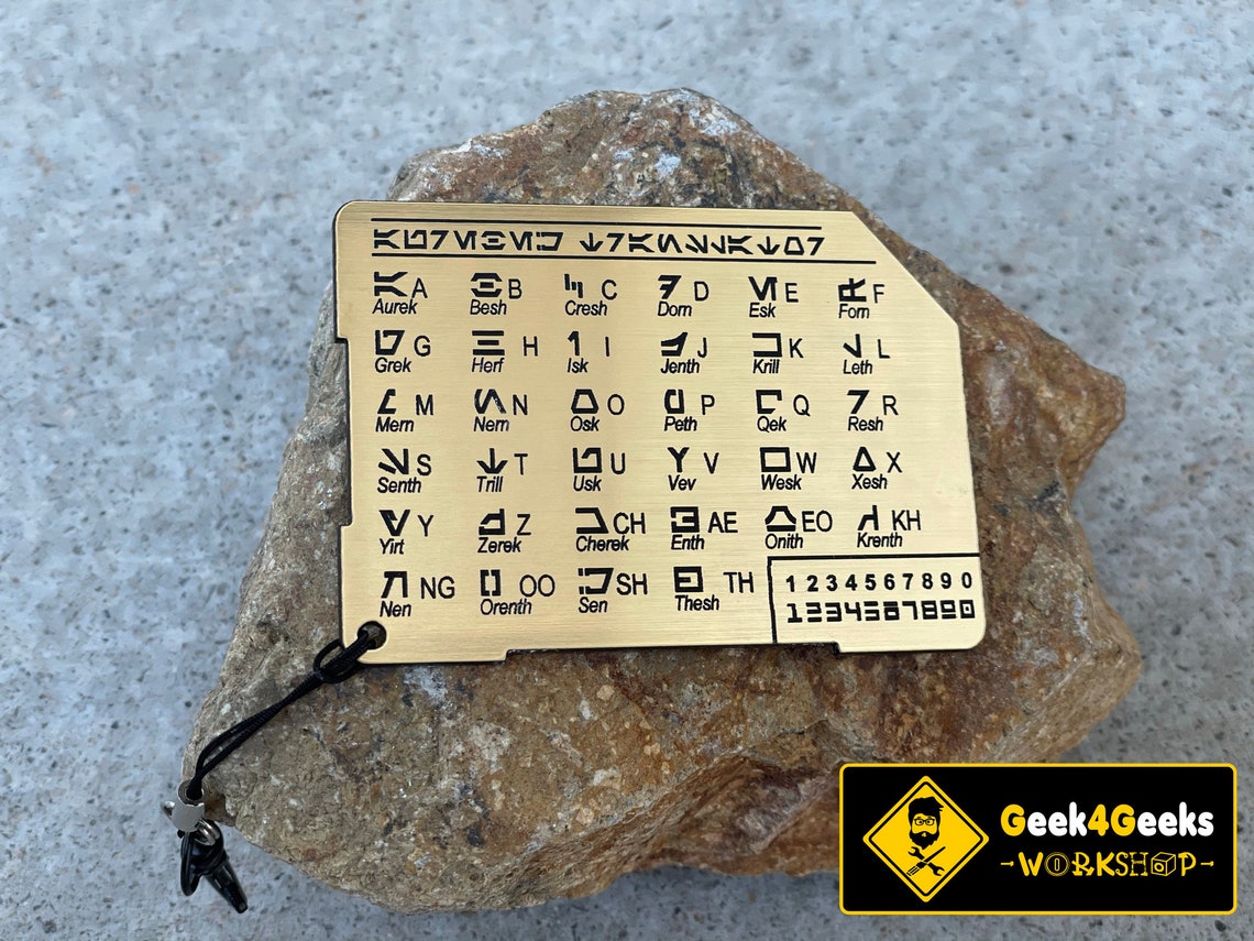 Aurebesh star Wars Language Decoder/translator Card - Etsy