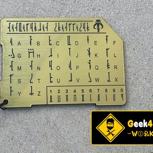 Mandalorian Alphabet Decoder/translator Card - Etsy