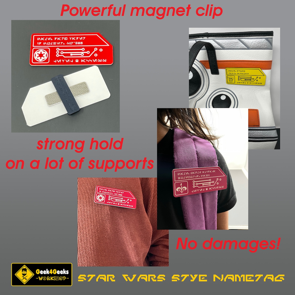 Star Wars Inspired Magnetic NAME TAG / BADGE - Etsy