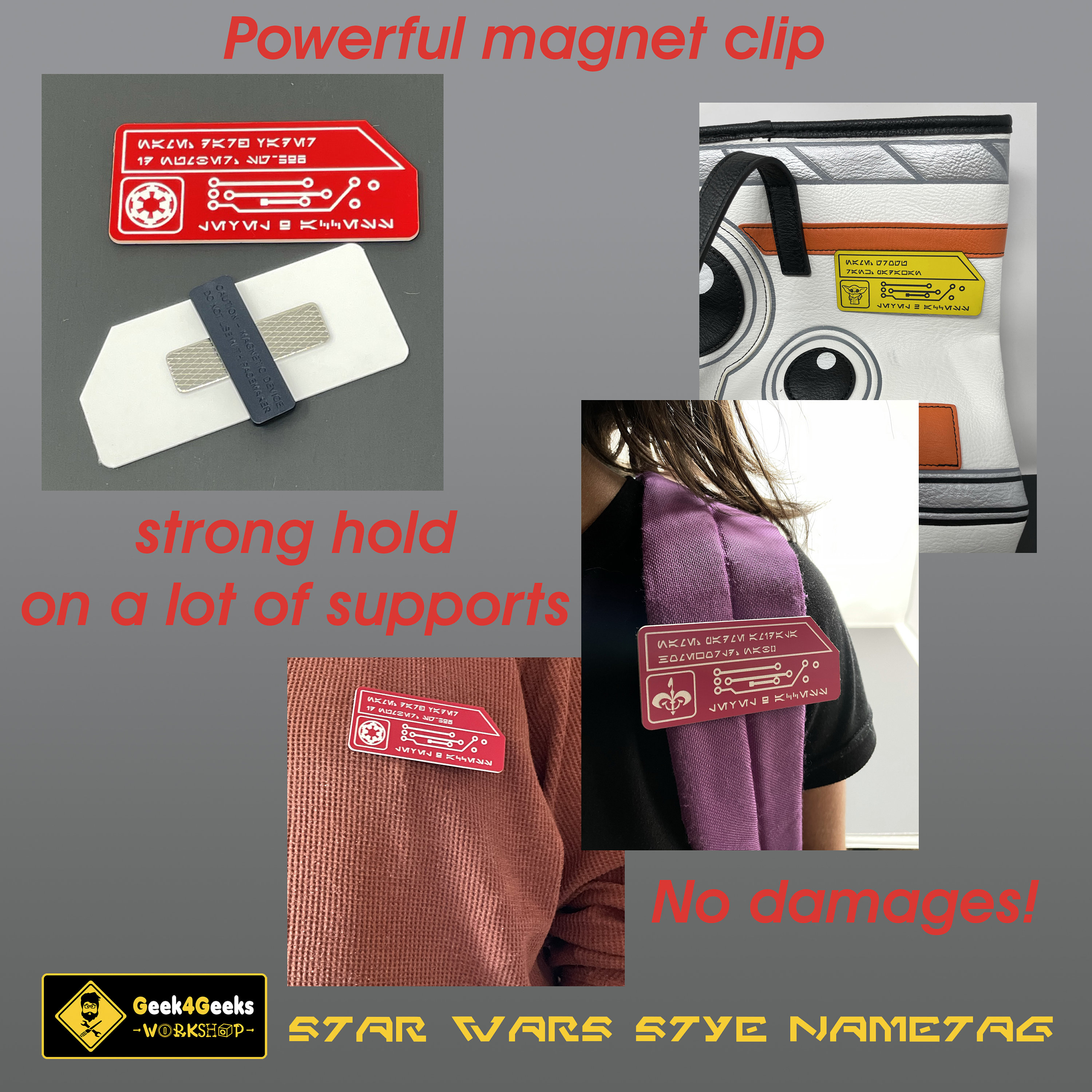 Star Wars Inspired Magnetic NAME TAG / BADGE | Etsy