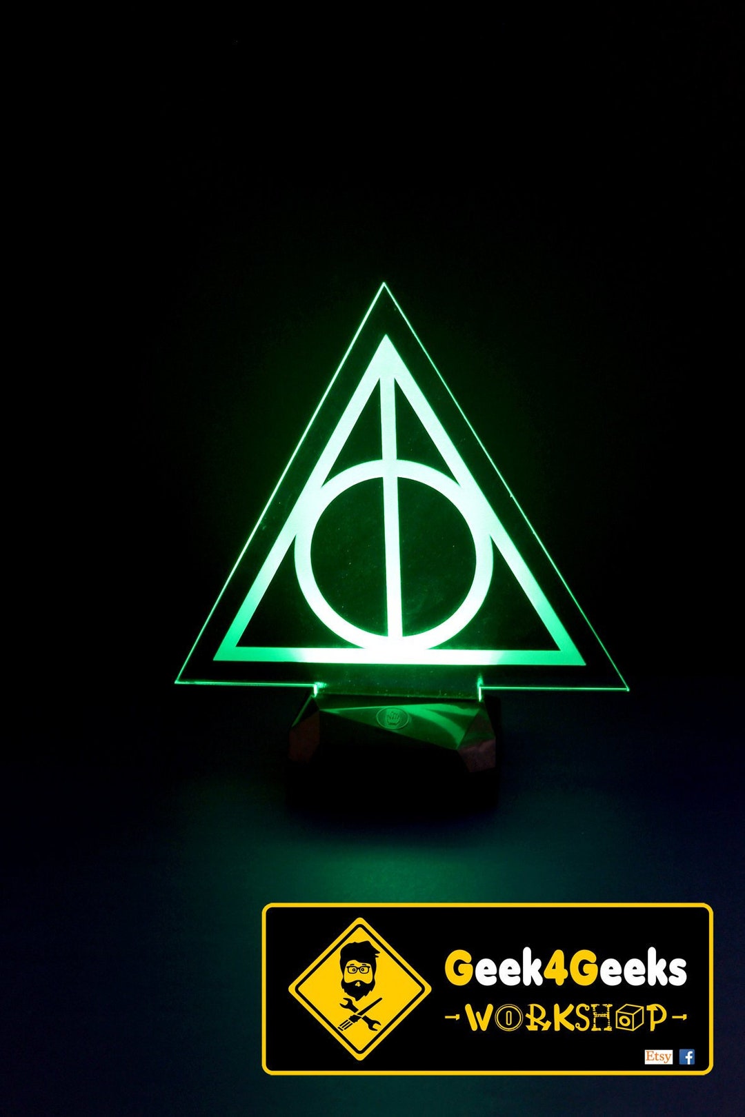Harry Potter Inspired Remote Controled LED Sign - Deathly Hallows - Etsy