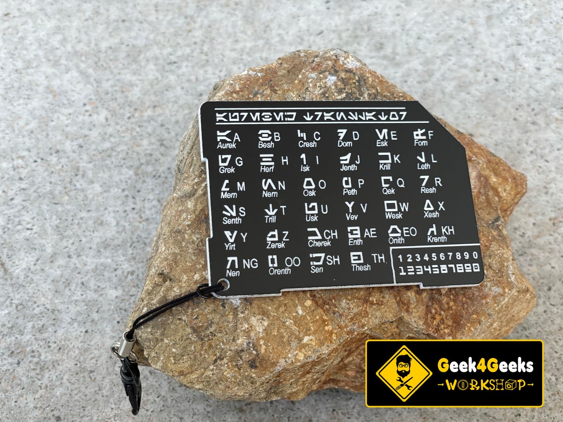 Aurebesh star Wars Language Decoder/translator Card - Etsy
