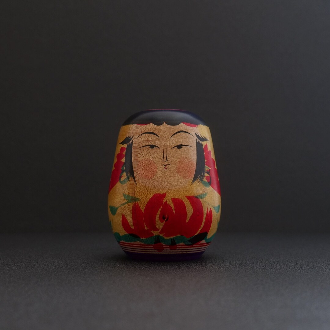Kokeshi Doll Japanese Vintage Traditional Yajiro Style by Inoue Yukiko 11 Cms / 4.3 Inches Free ...