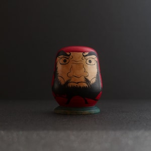 Kokeshi Doll Vintage Japanese Creative "daruma" Dharma Togatta Style by Sakurai Yoshio 8 Cms / 3 ...