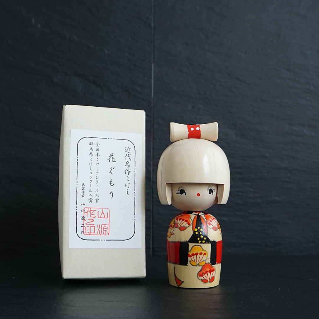 Kokeshi Japanese Doll Vintage Creative by Yamada Genji 13 Cms / 5.1 ...