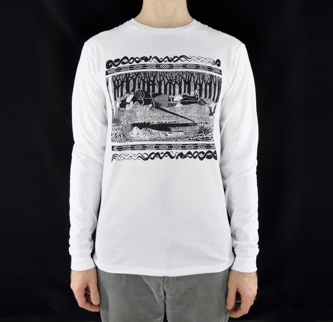 Althea Gyles 'knight and His Lady' Collage Long Sleeve Tee WHITE - Etsy