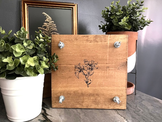 Flower Plant Press Kit Rustic Botanical Solid Wood Press With - Etsy