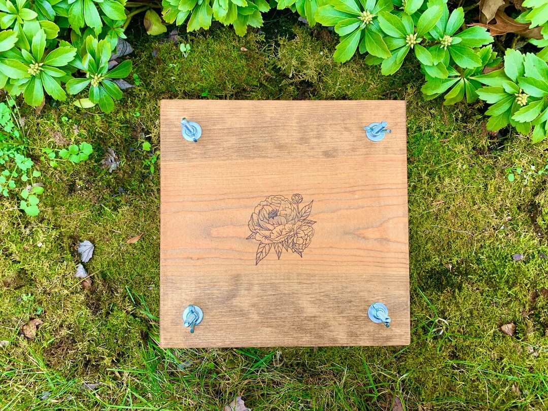 Flower Plant Press Kit, Rustic Botanical Solid Wood Press With Peony ...