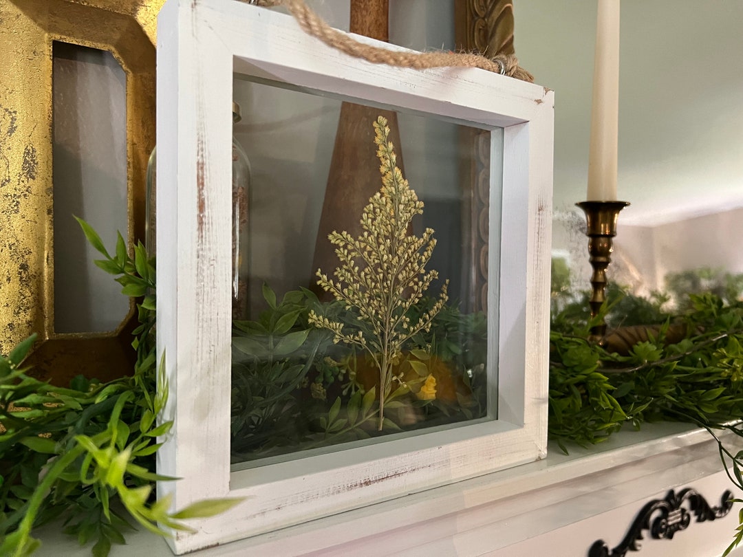8x8" Pressed Goldenrod Hanging Wooden Frame Herbarium - Etsy