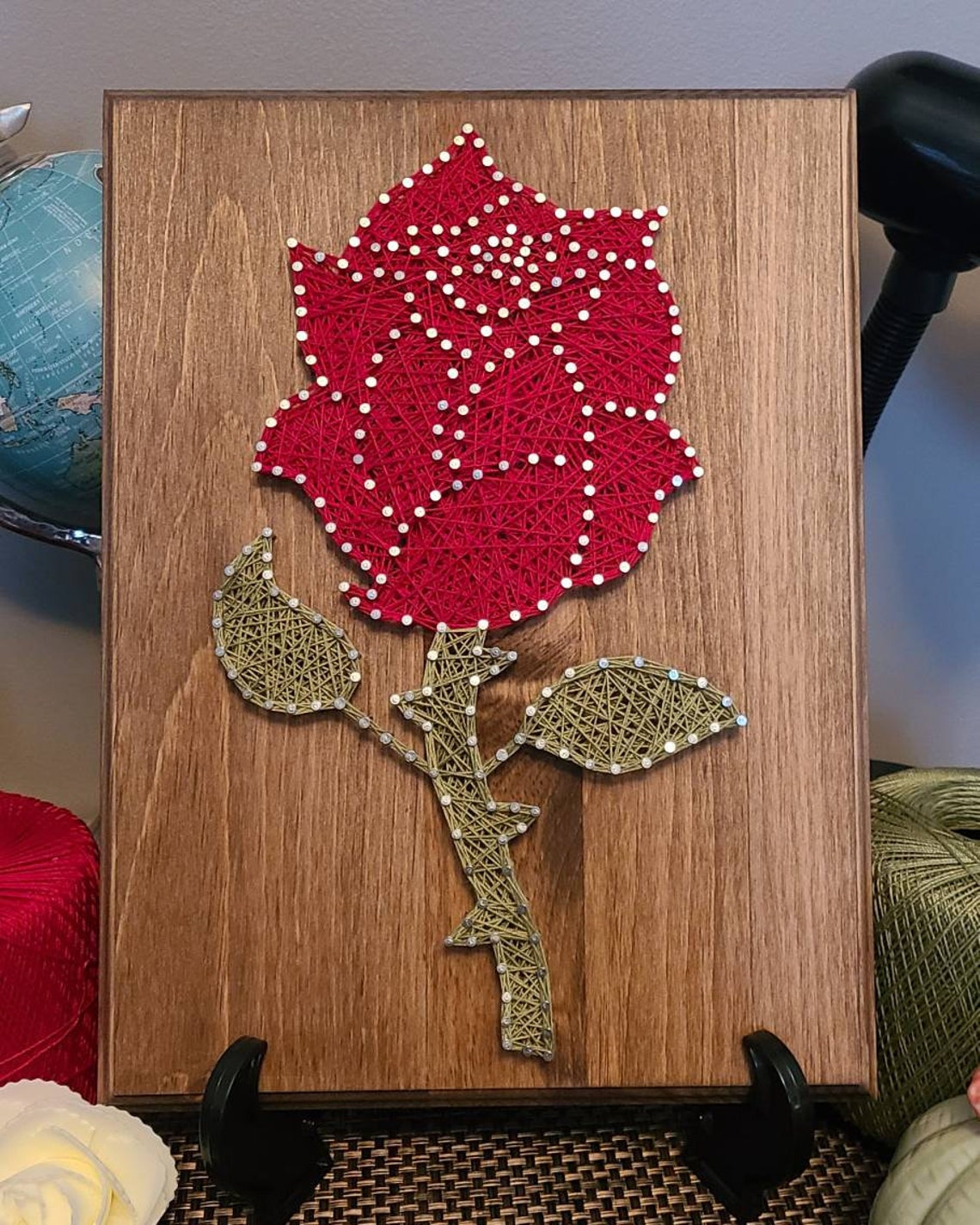 Rose Decor Rose String Art - Etsy