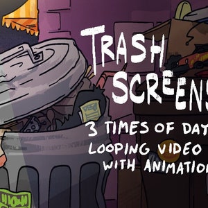 Trash and Rat Animated Stream Starting Soon/brb Screens 3 Looping Video ...