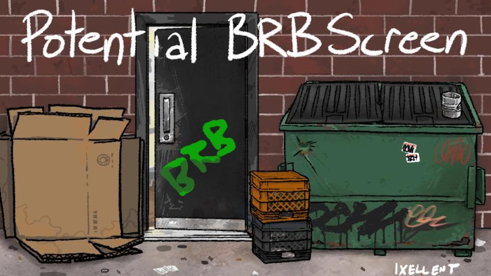 DIY Alleyway Trash Dumpster Stream Starting Ending BRB Assets | 19 Png ...