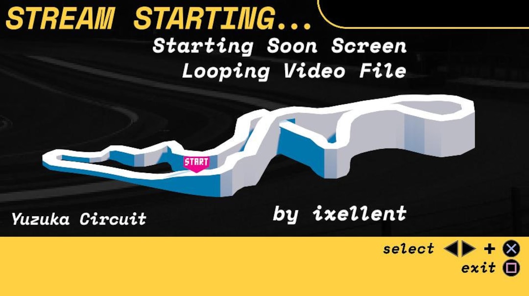 Retro Racing Game Track Animated Stream Starting Soon Screen | 1 ...