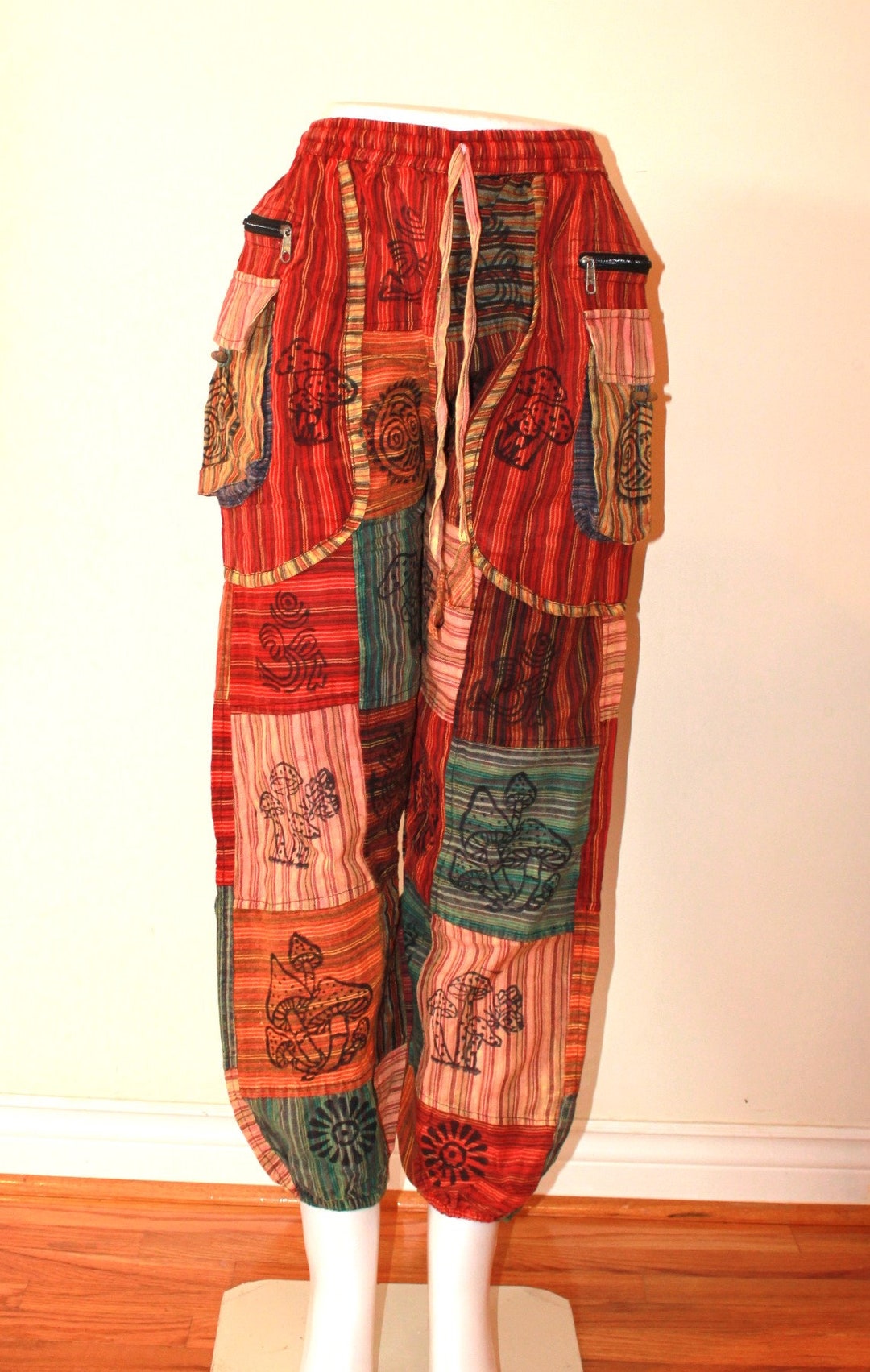Boho Patchwork Pants Handmade in Nepal - Etsy