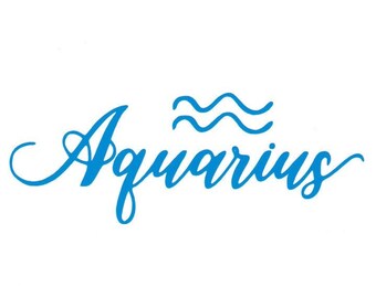 Aquarius Zodiac Sign Decal - Etsy