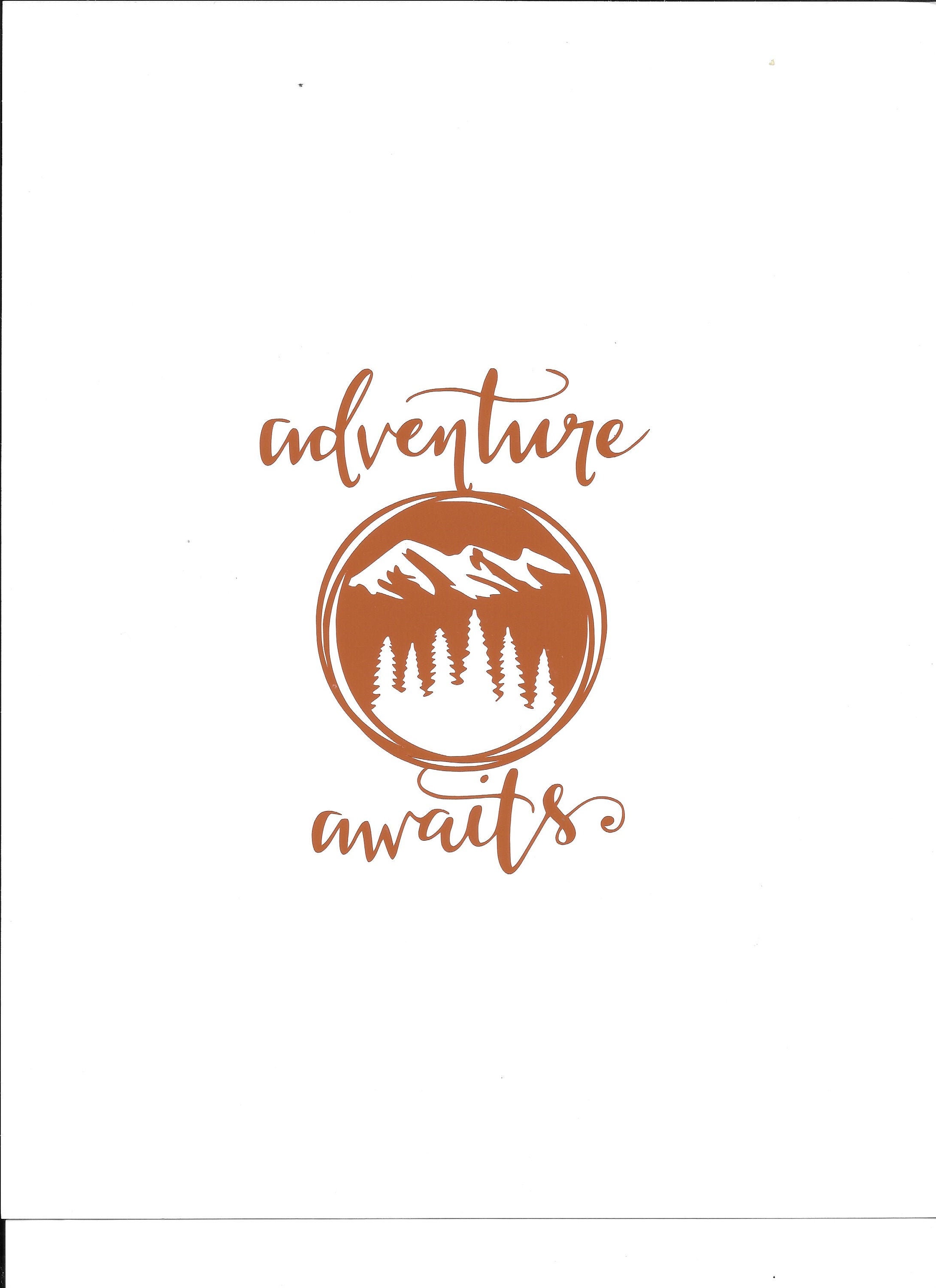 Adventure Awaits Mountains Vinyl Decal for Laptops, Cars, Cups, Water ...