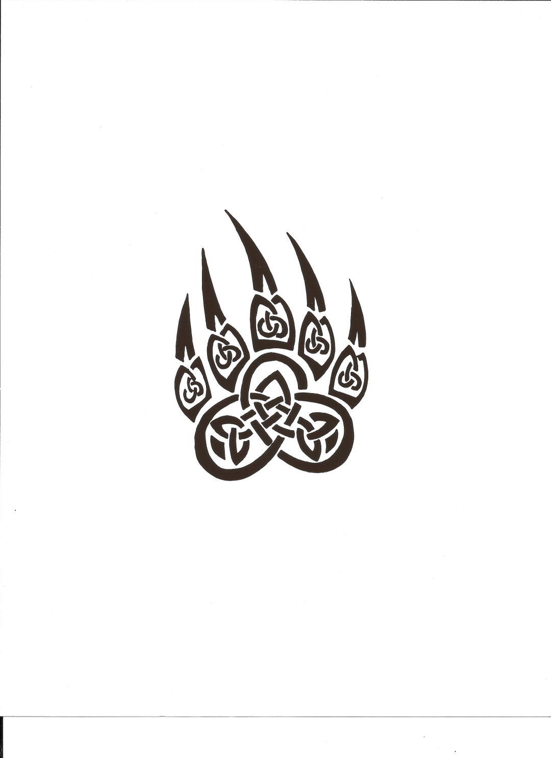 Celtic Bear Claw Vinyl Decal - Etsy