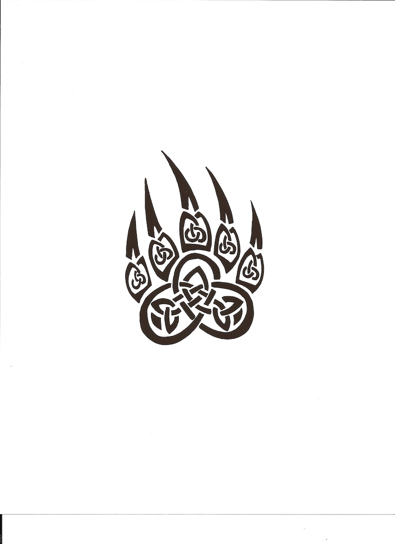 Celtic Bear Claw Vinyl Decal - Etsy