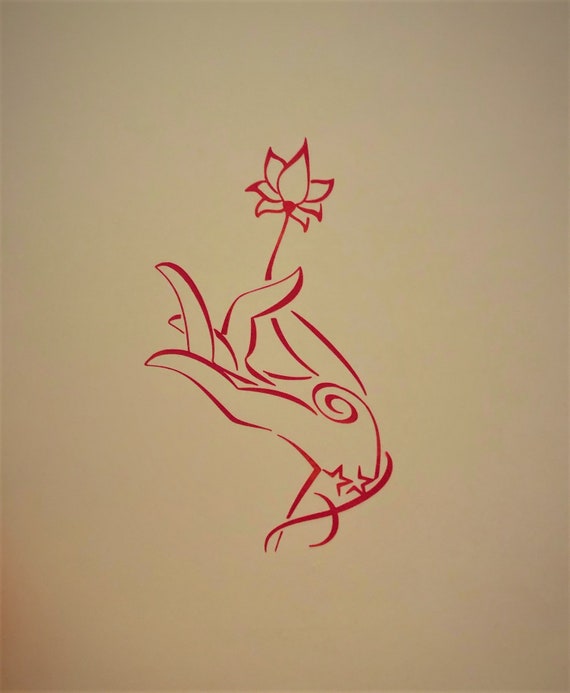 Buddhist Hand Pose W/lotus Flower courtesy of | Etsy