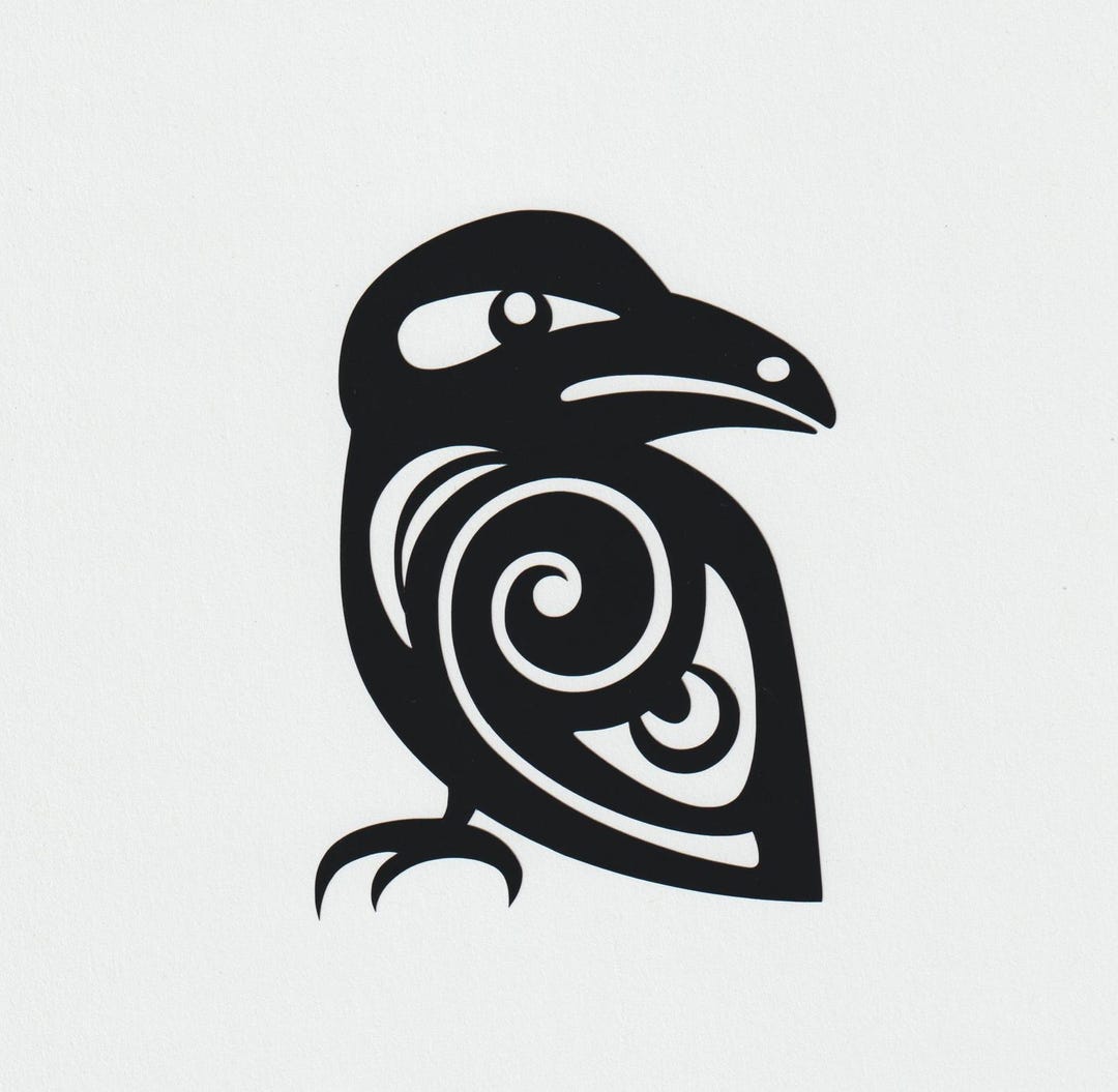 Native American Raven Vinyl Decal (permanent Adhesive, Die Cut) - Etsy