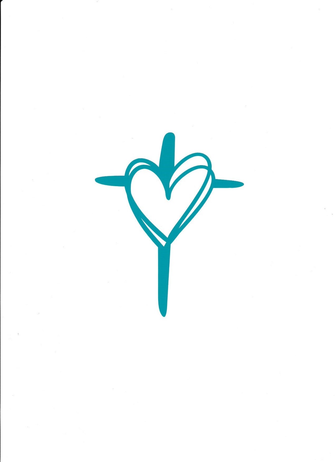 Scribbled Cross Vinyl Decal for Laptops, Cars, Cups, Water Bottles ...