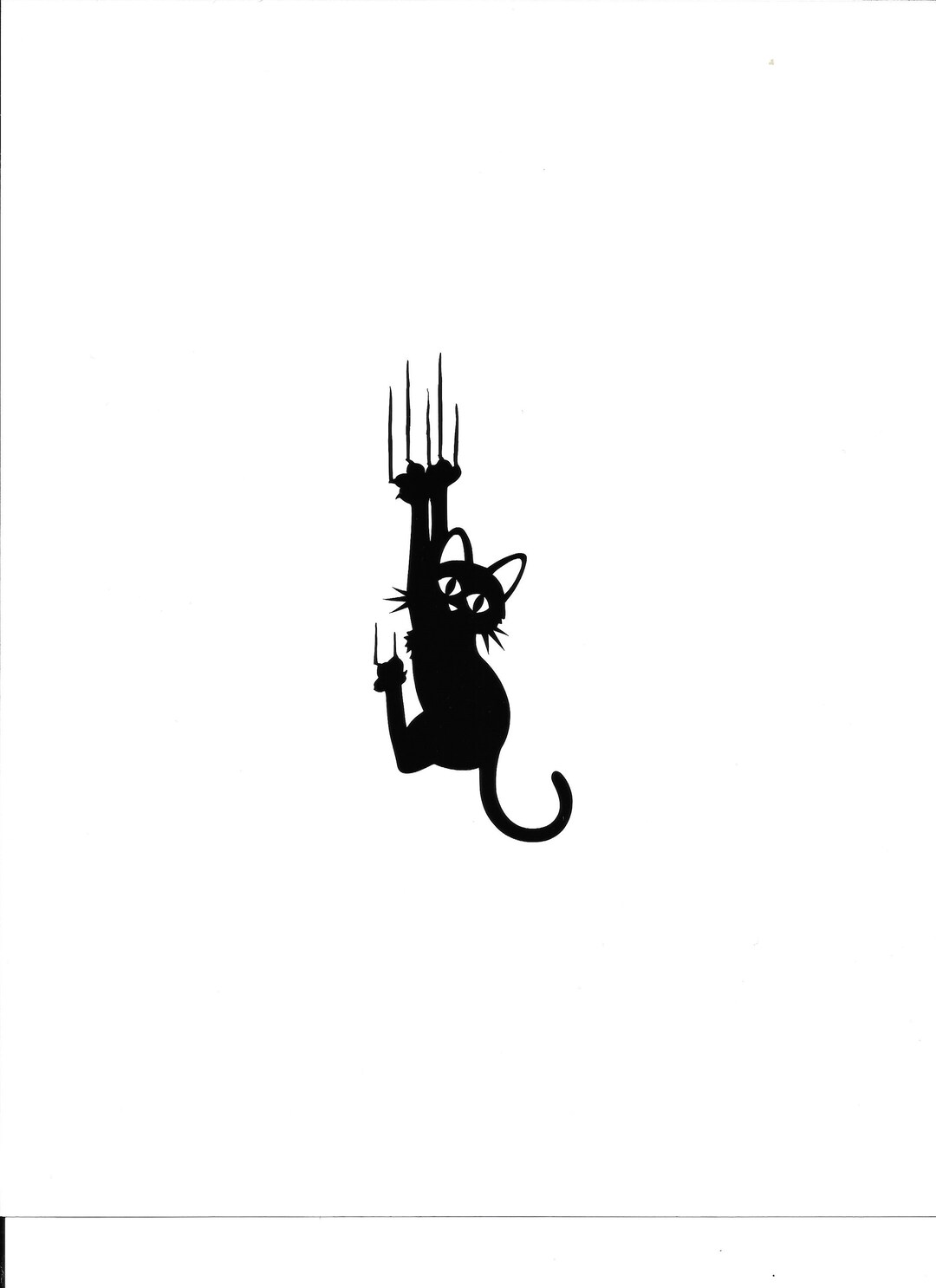 Mischief Scratching Cat Vinyl Decal - Etsy