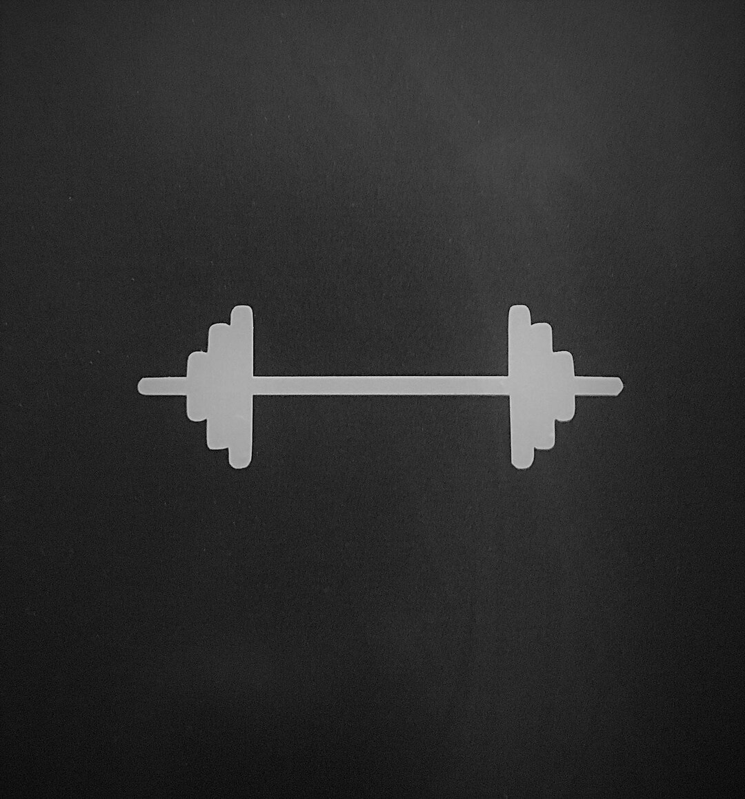 Barbell Vinyl Decal for Laptops, Cars, Cups, Water Bottles Etc. - Etsy