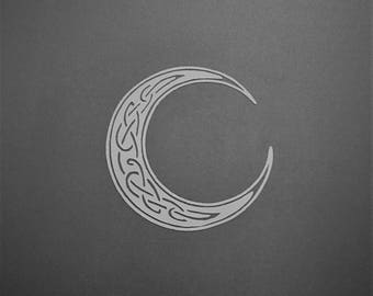 Crescent moon decal | Etsy