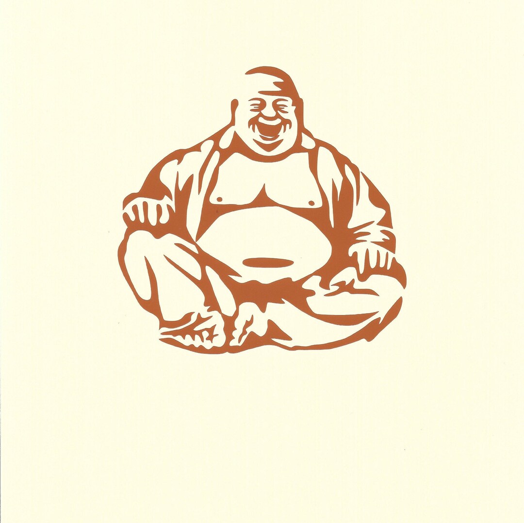 Laughing Buddha Indoor/outdoor Permanent Adhesive Vinyl Decal - Etsy