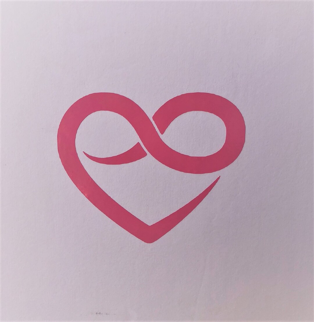 Love is Forever - Infinity Heart Vinyl Decal for Laptops, Cars, Cups ...