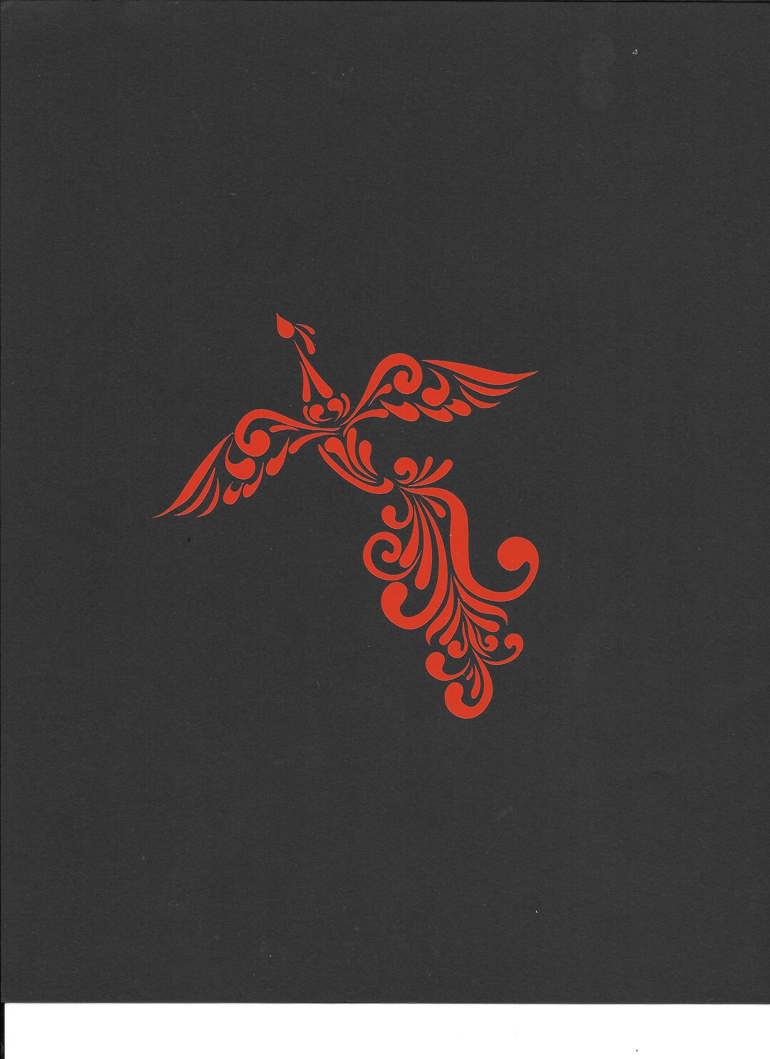 Phoenix With a Flourish Vinyl Decal for Laptops, Water Bottles, Cars ...