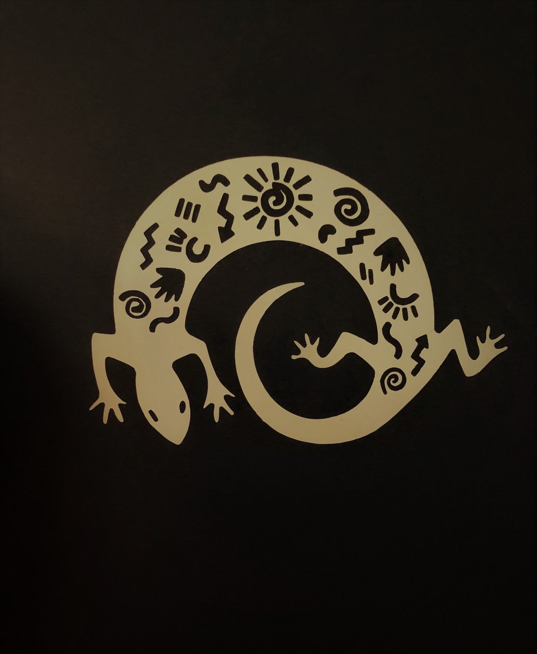 Native American Lizard Vinyl Decal - Etsy
