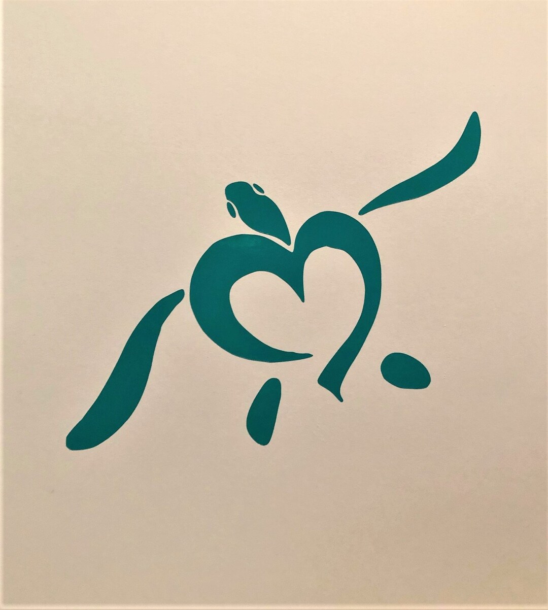 Baby Sea Turtle W Heart Vinyl Decal - Etsy