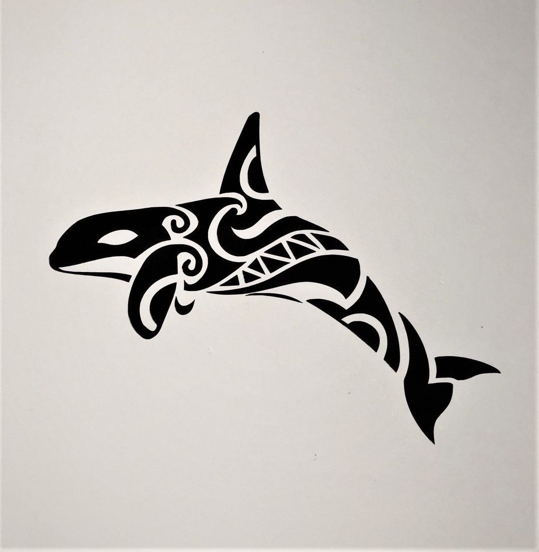 Tribal Orca Drawing