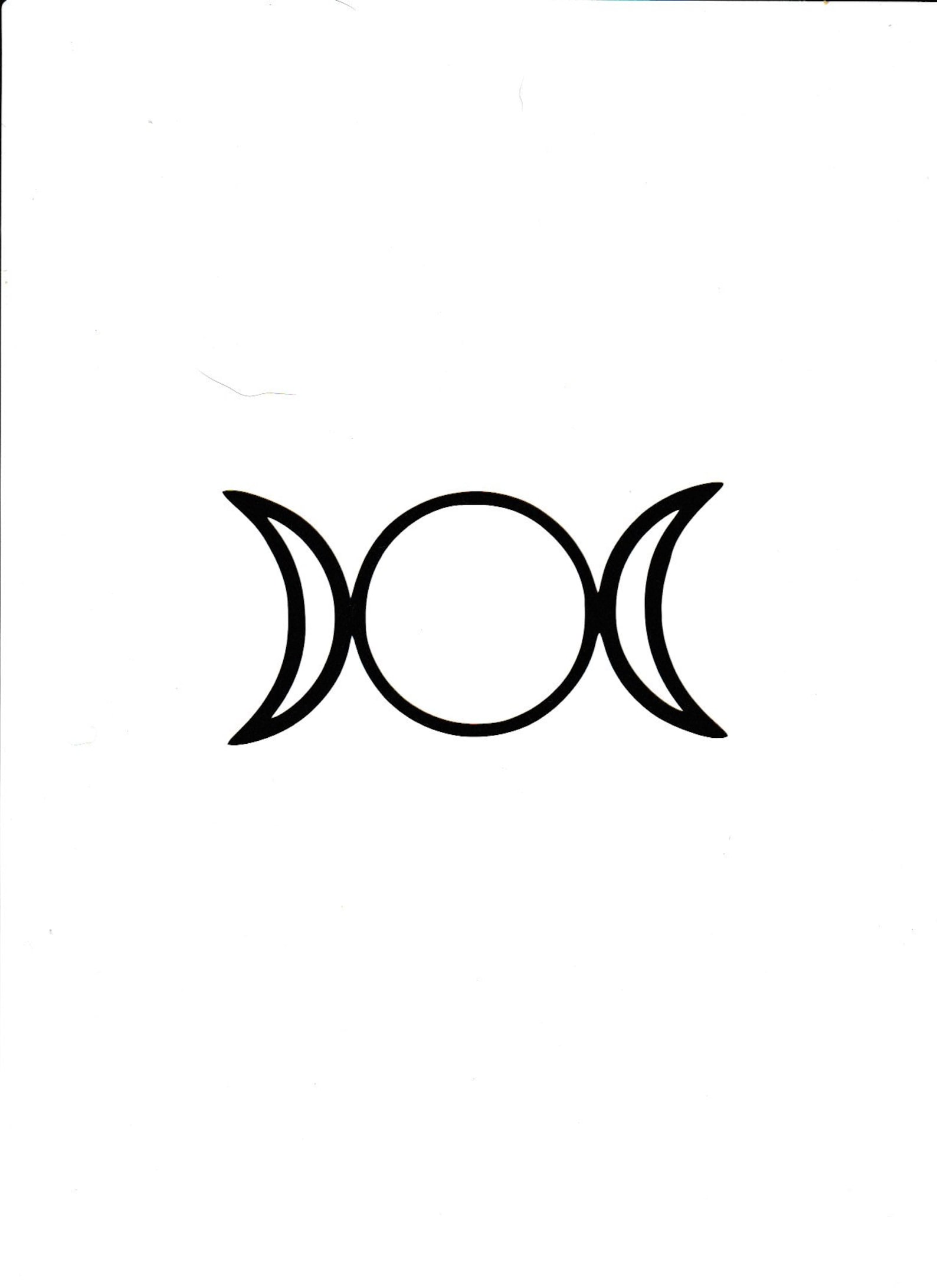 Wiccan Moon Goddess Symbol Permanent Adhesive Vinyl Decal for - Etsy