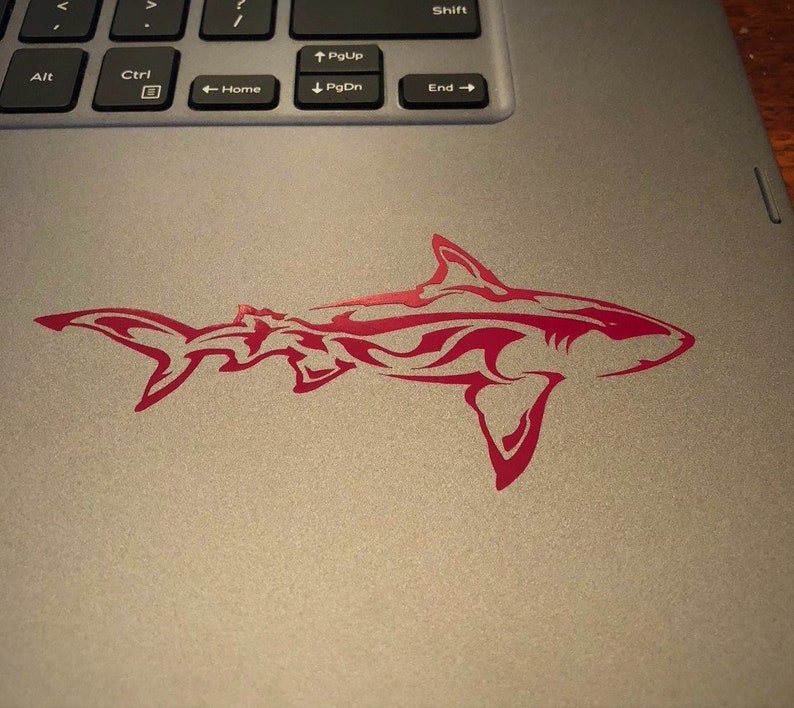 Tribal Shark Vinyl Decal for Laptops, Cups, Water Bottles, Ceramics ...