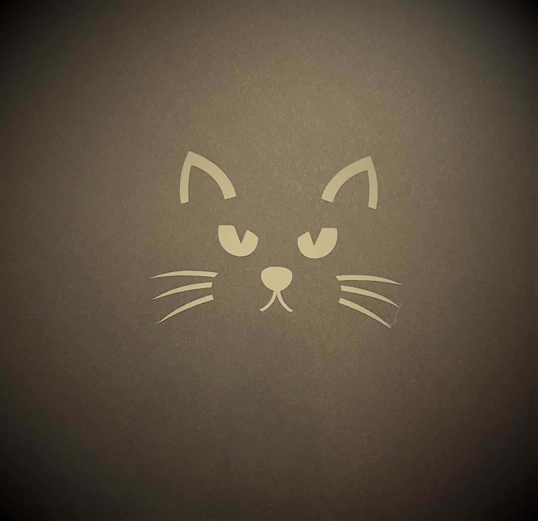 Cat Face Vinyl Decal - Etsy