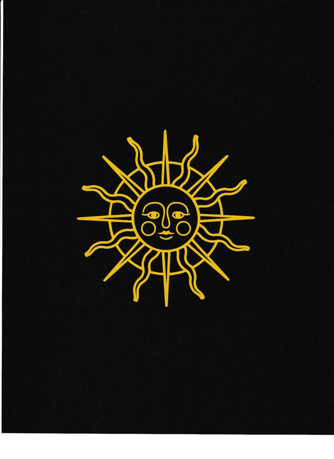 Sun With Face Vinyl Decal for Laptops, Cars, Cups, Water Bottles ...